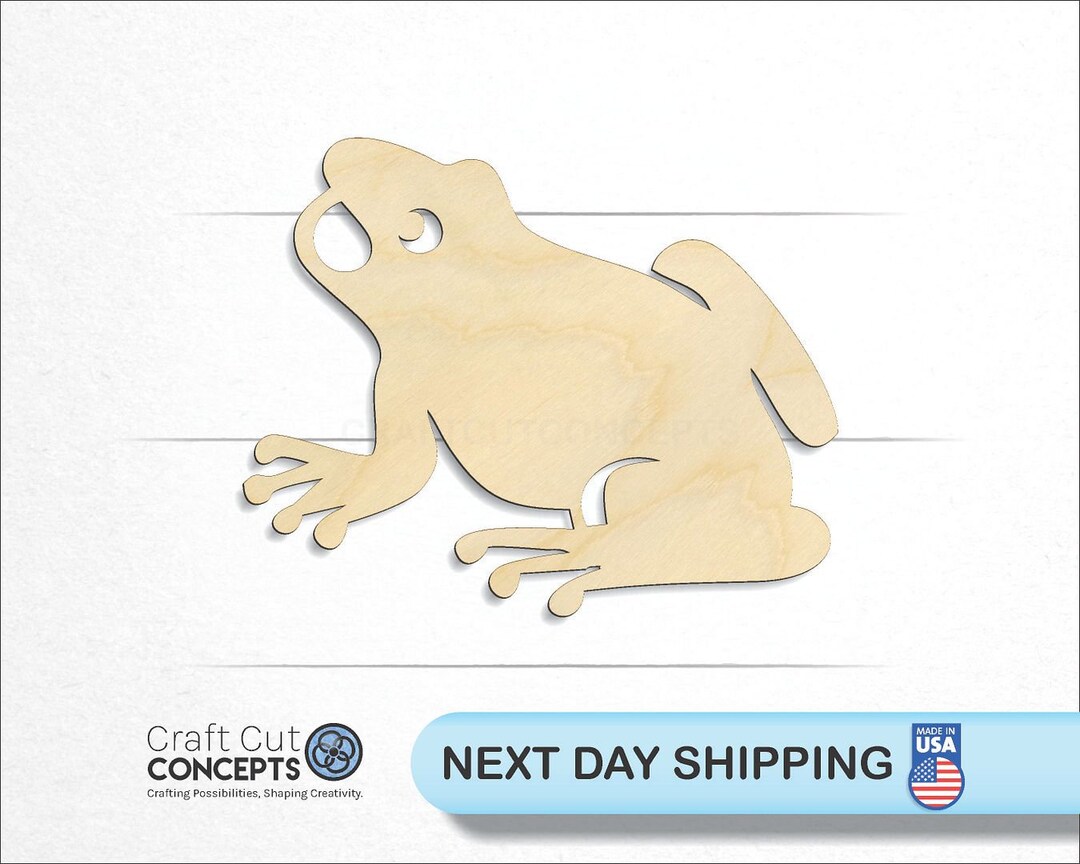 Pond Frog - Laser Cut Unfinished Wood Cutout Craft Shapes - Etsy