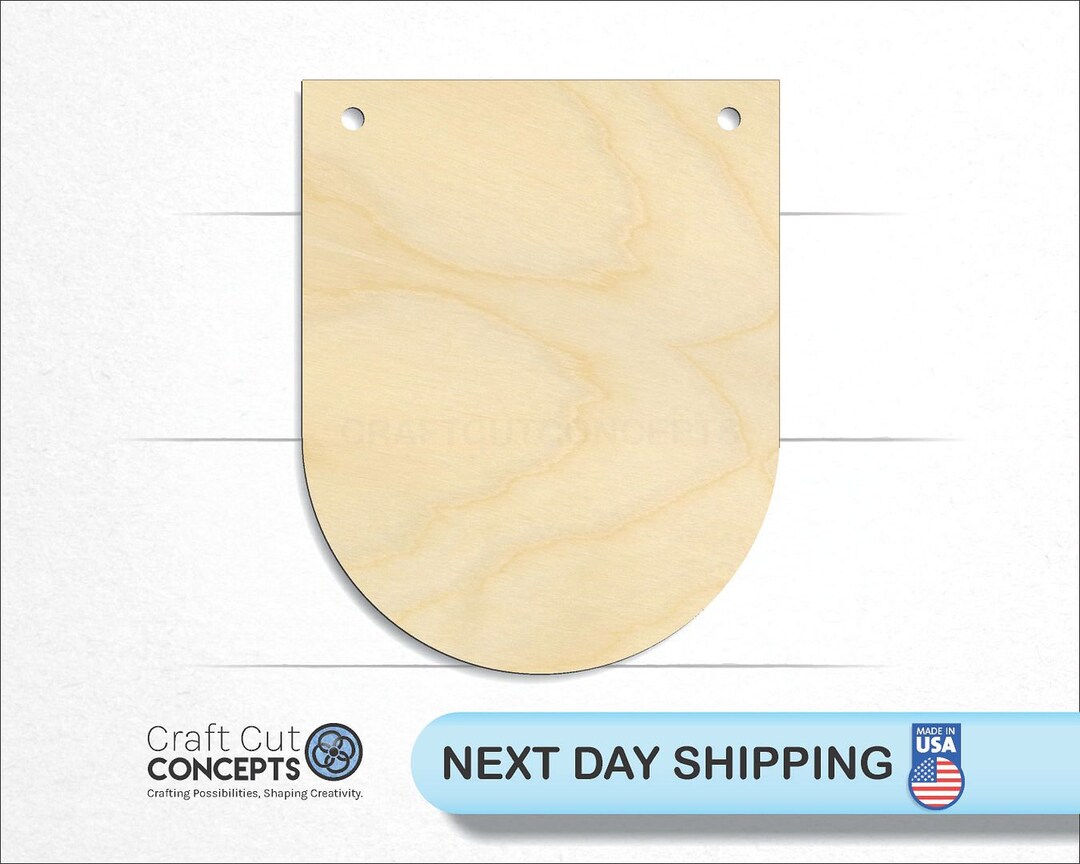 Rounded Banner Sign - Laser Cut Unfinished Wood Cutout Craft Shapes - Etsy