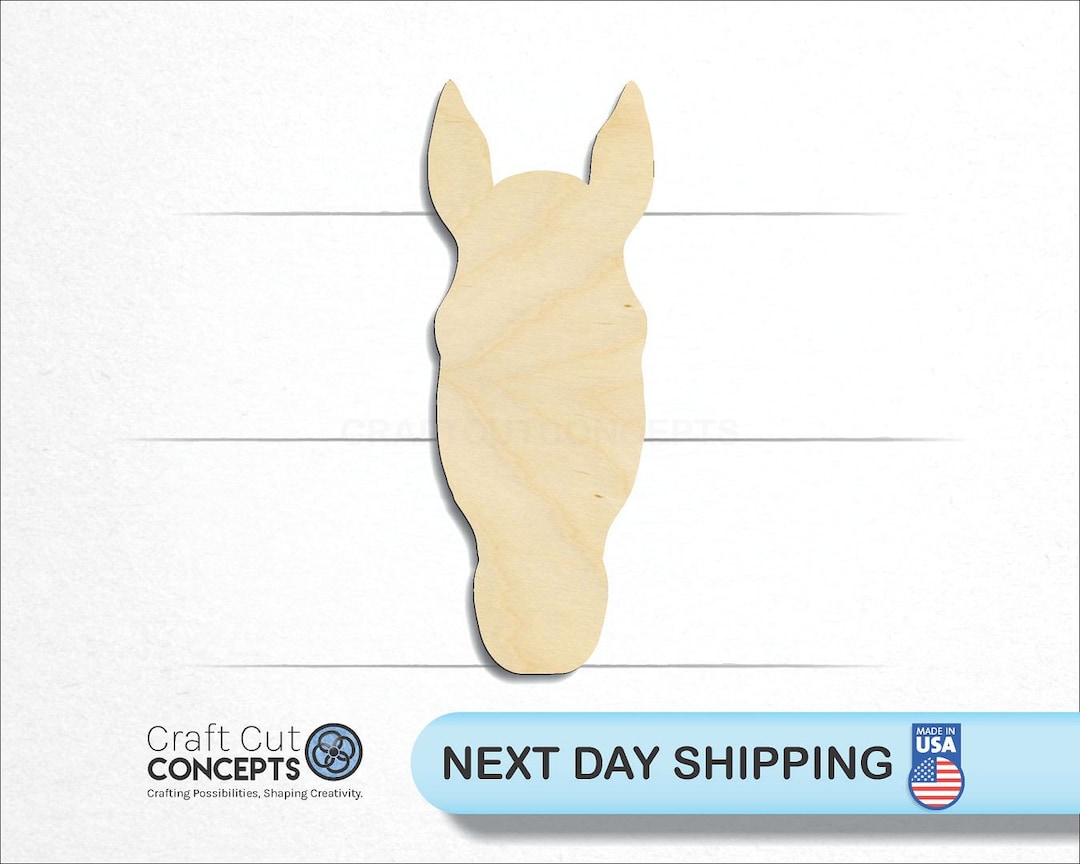 Horse Head Front - Laser Cut Unfinished Wood Cutout Craft Shapes - Etsy