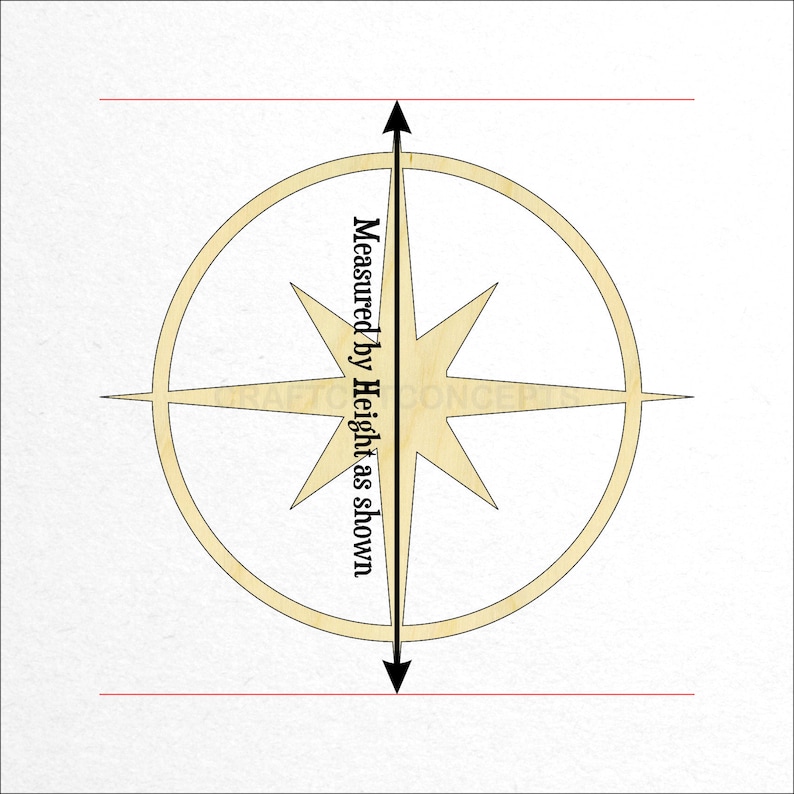 Compass Rose Pattern Star Sharp Six Point Star Large & Small | Etsy