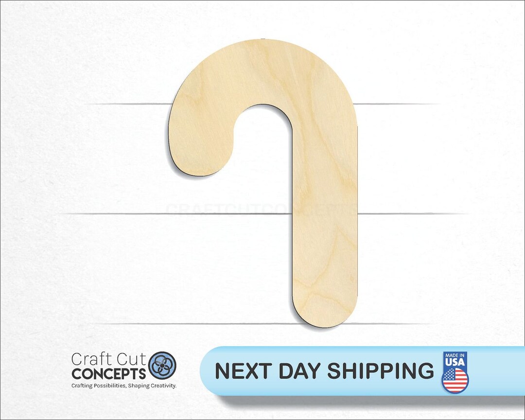 Christmas Candy Cane- Laser Cut Unfinished Wood Cutout Craft Shapes - Etsy