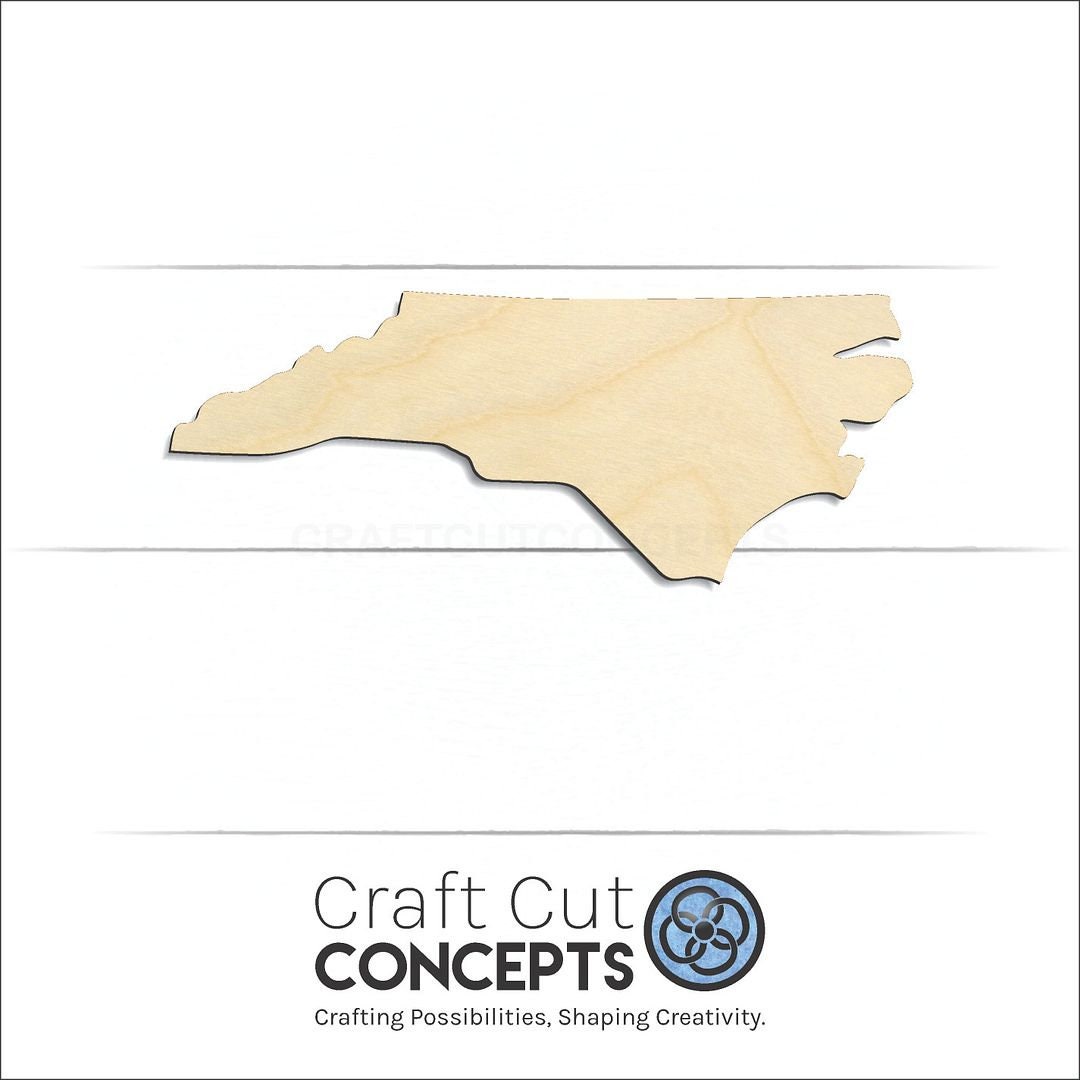 North Carolina NC State Crafty - Laser Cut Unfinished Wood Cutout Craft ...