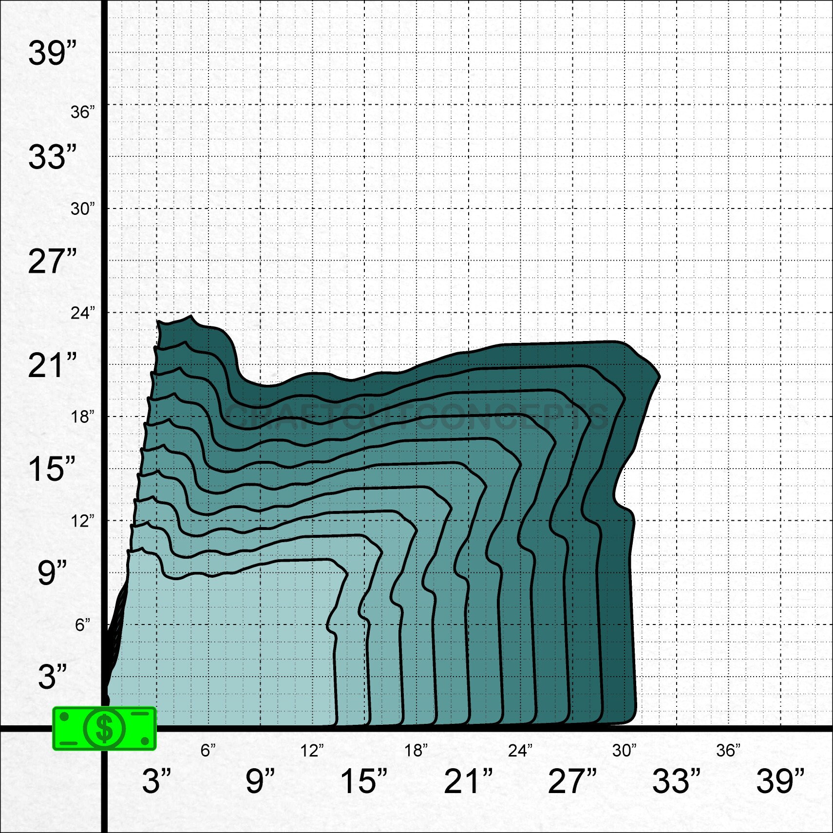 Oregon OR Crafty Borders State Cutout Large & Small Pick - Etsy