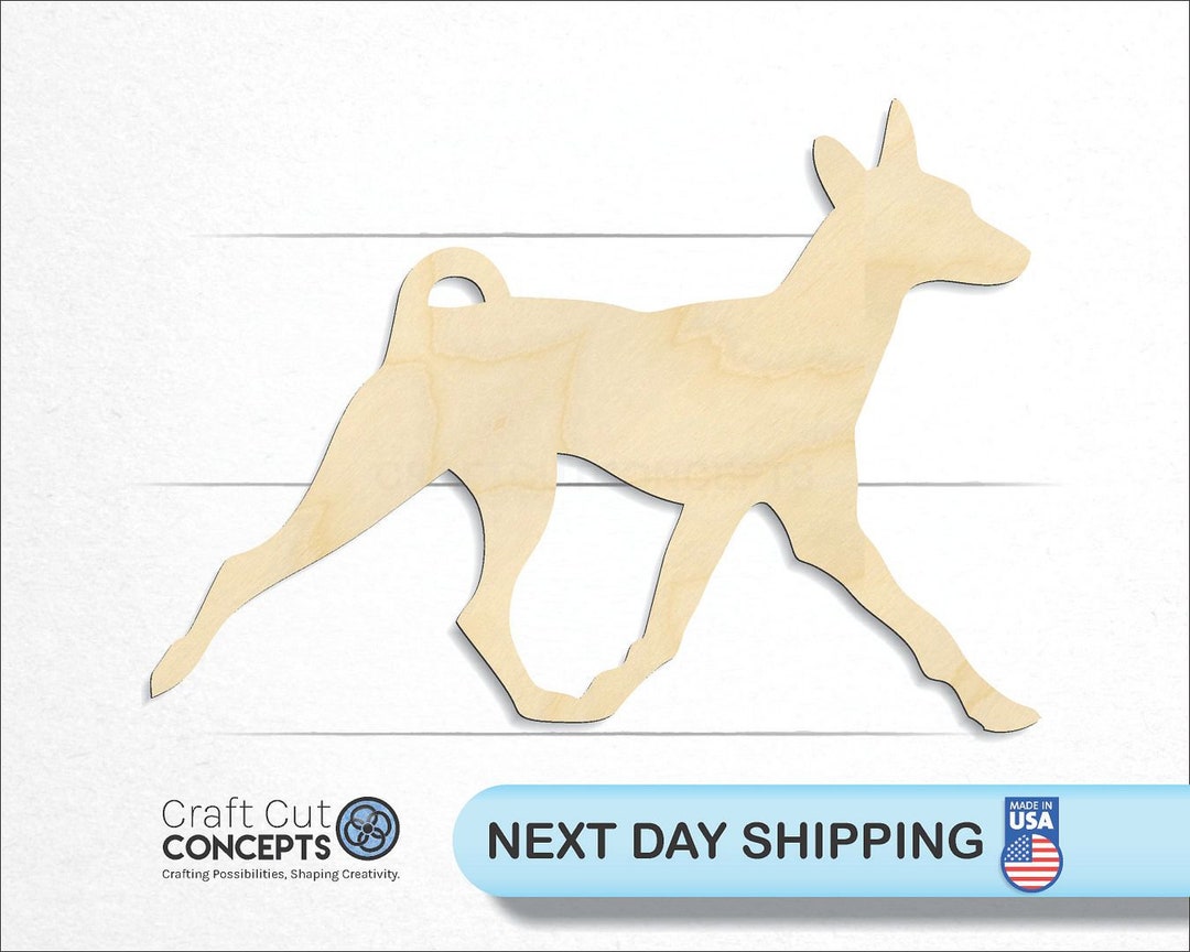 Basenji Dog - Laser Cut Unfinished Wood Cutout Craft Shapes - Etsy
