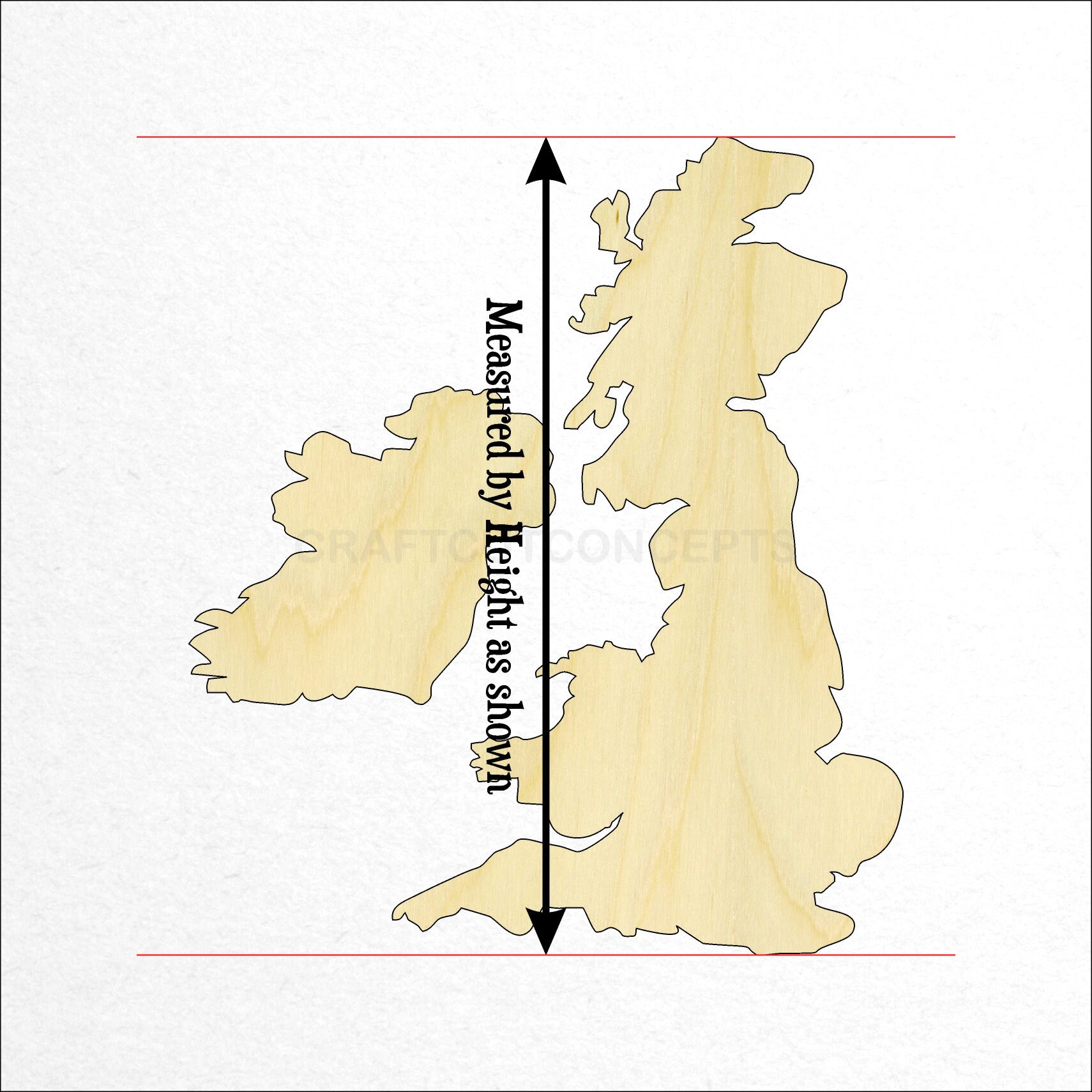 Great Britain Country Cutout Large & Small Pick Size - Etsy