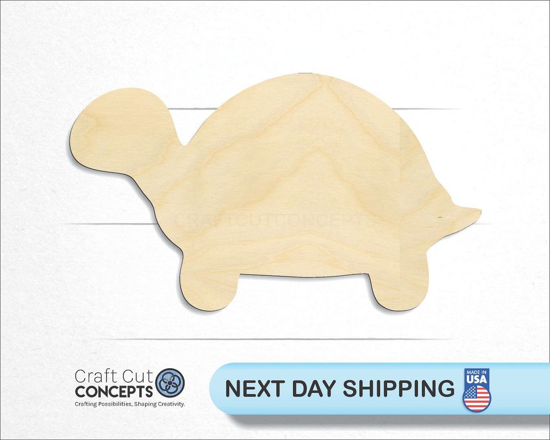 Cute Turtle - Laser Cut Unfinished Wood Cutout Craft Shapes - Etsy