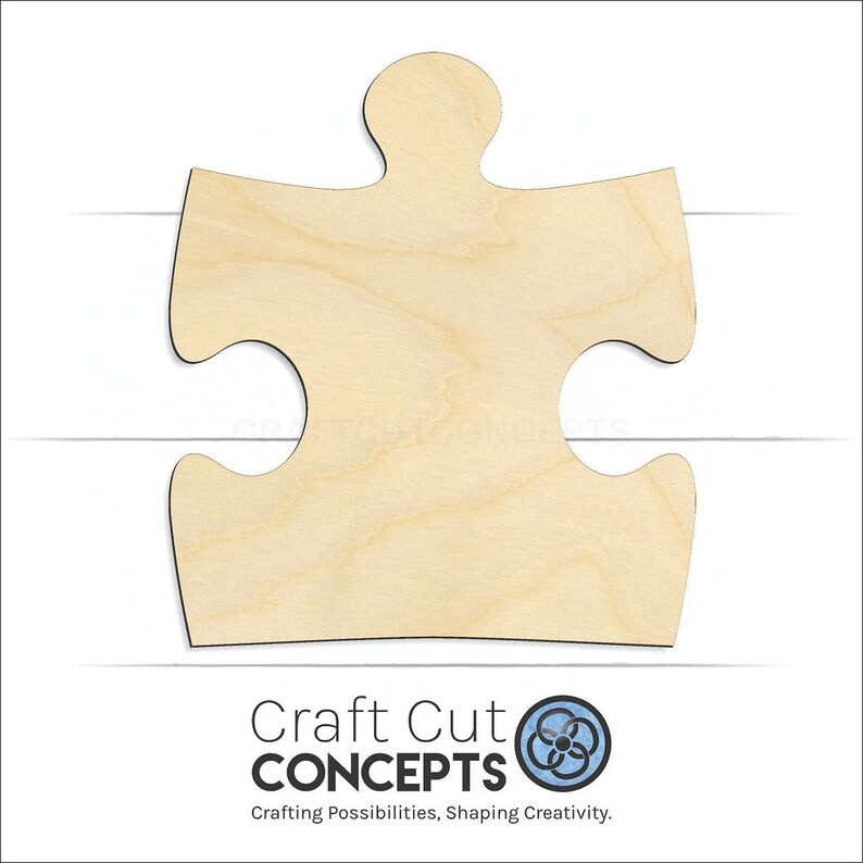 Edge Puzzle Piece - Laser Cut Unfinished Wood Cutout Craft Shapes - Etsy