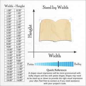 Open Book - Laser Cut Unfinished Wood Cutout Craft Shapes - Etsy