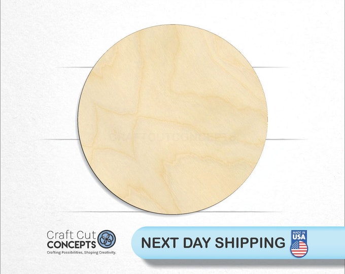 Unfinished Wood Circle Shape Wood Round Birch DIY Craft Blank 1/8, 1/4 ...