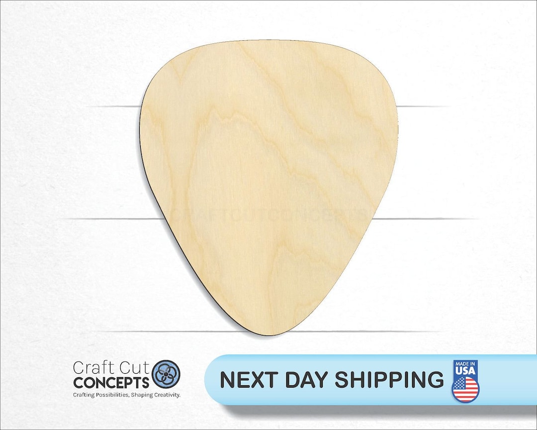 Guitar Pick - Laser Cut Unfinished Wood Cutout Craft Shapes - Etsy