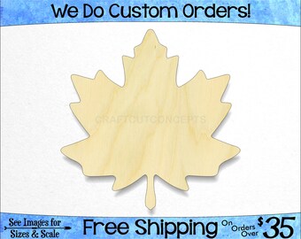 Leaf Laser Cut Out Unfinished Wood Shape Craft Supply LEF31 - Etsy