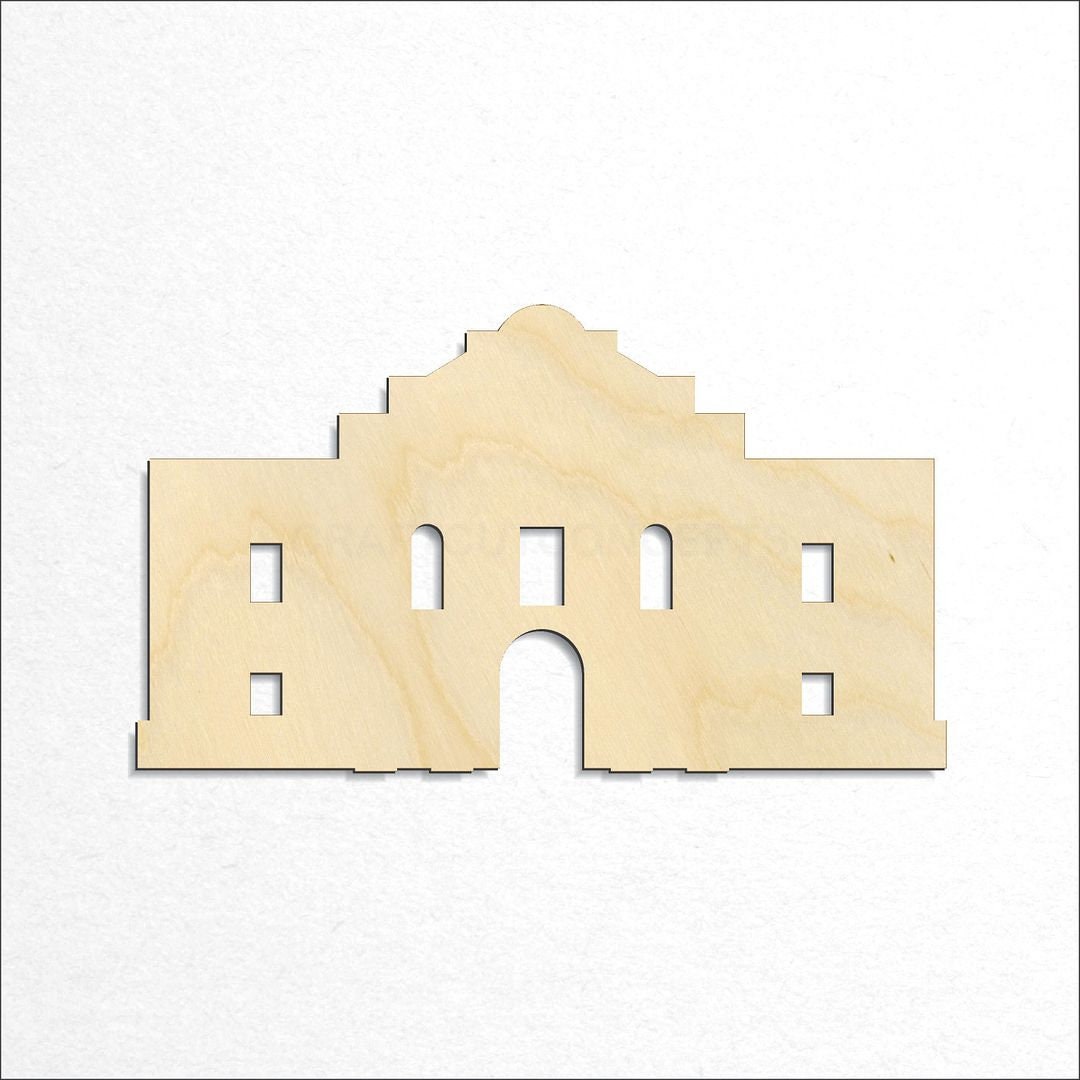 Texas Alamo Monument - Laser Cut Unfinished Wood Cutout Craft Shapes - Etsy