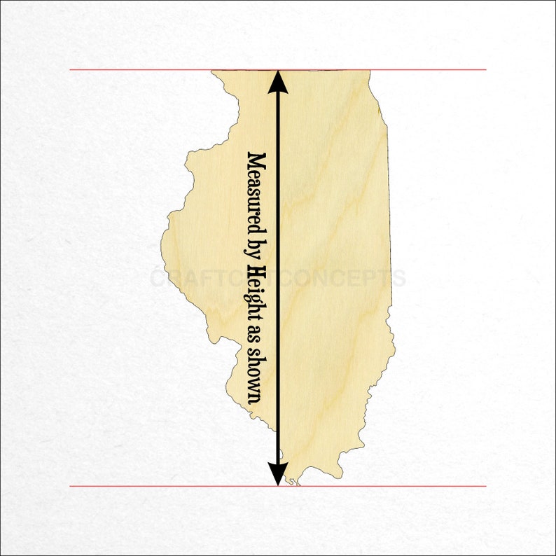 Illinois IL High Definition Borders State Cutout Large & - Etsy