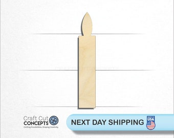 Candle Laser Cut Out Unfinished Wood Shape Craft Supply - Etsy