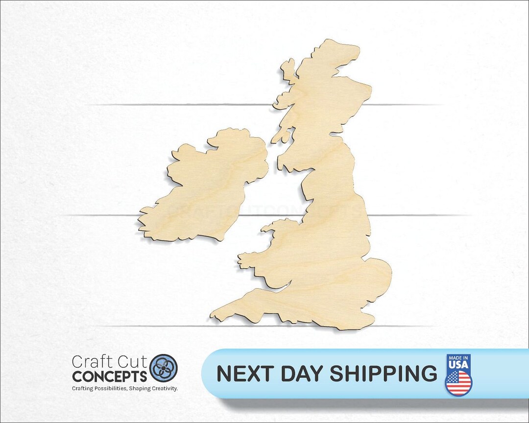 Great Britain - Laser Cut Unfinished Wood Cutout Craft Shapes - Etsy