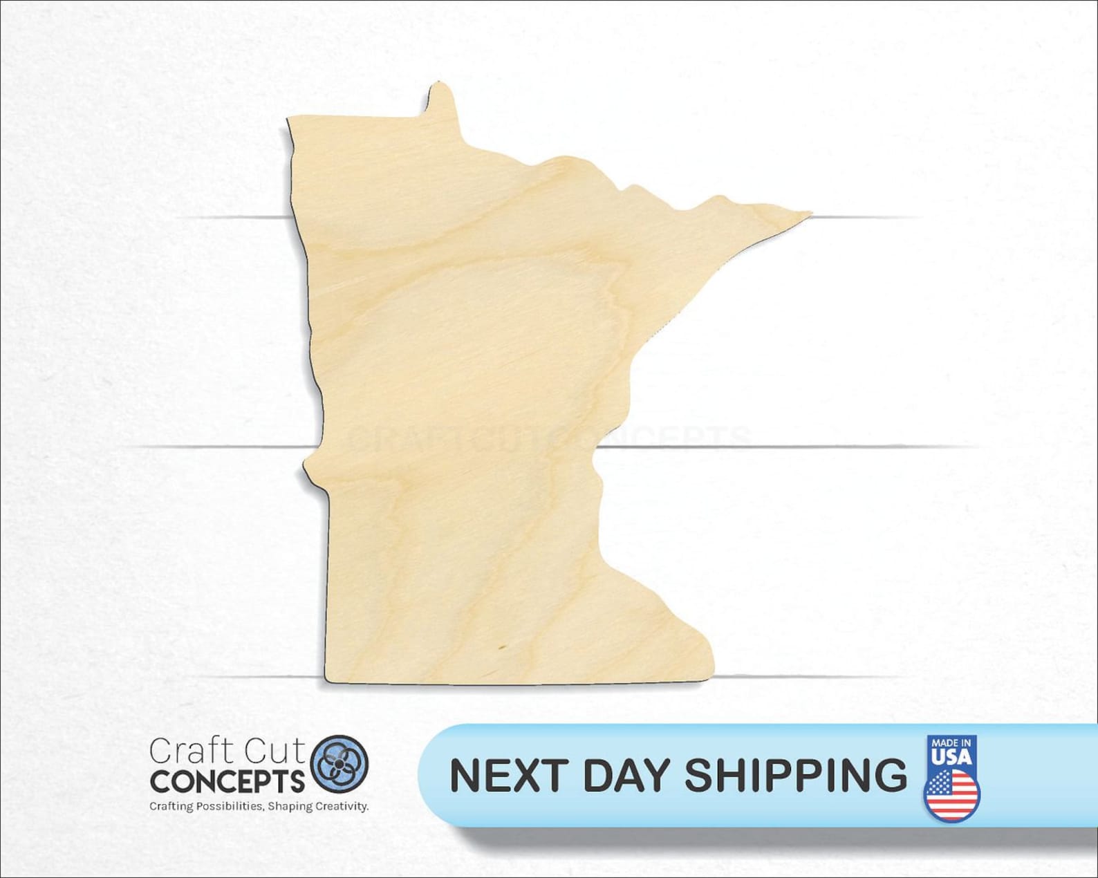 Minnesota MN State Crafty - Laser Cut Unfinished Wood Cutout Craft ...