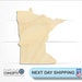 Minnesota MN State Crafty - Laser Cut Unfinished Wood Cutout Craft ...