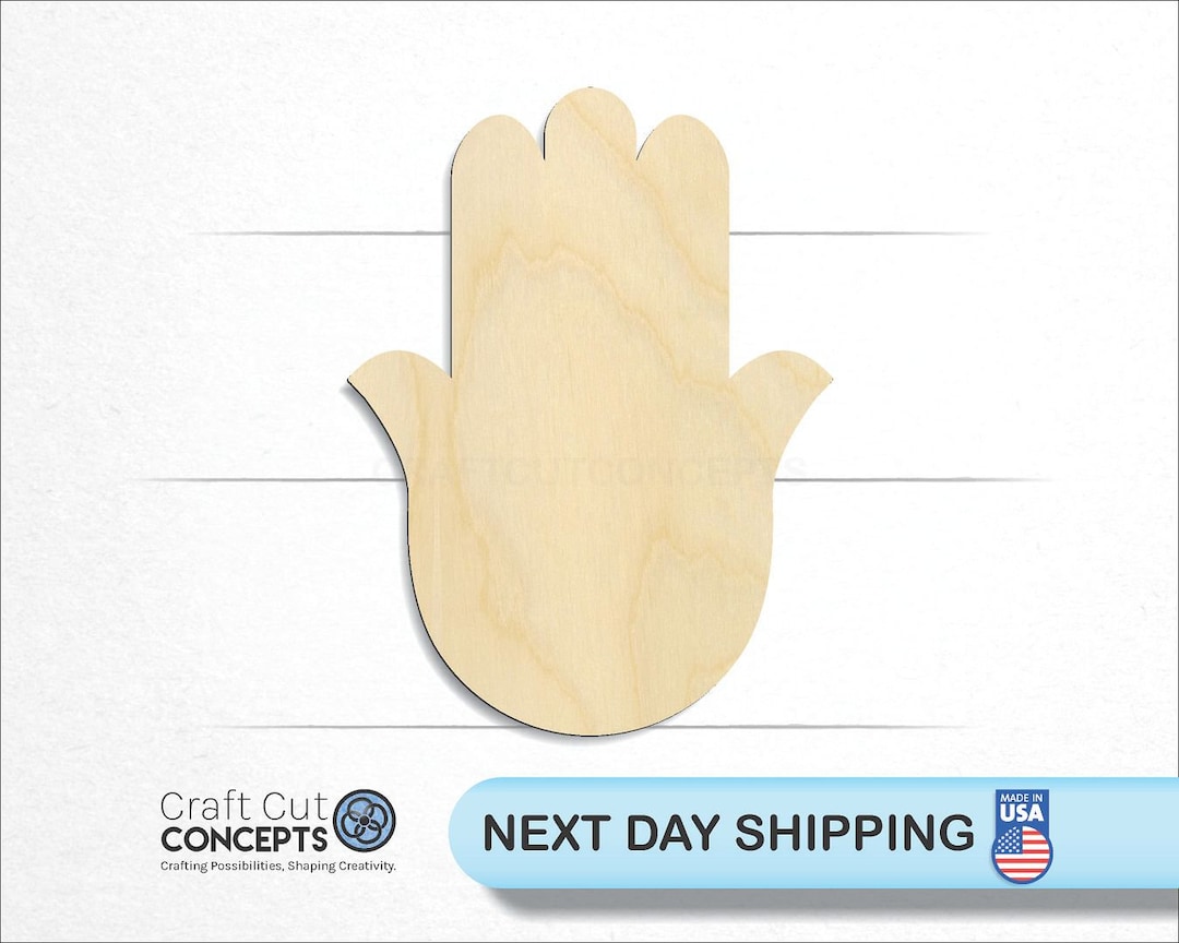 Hand - Laser Cut Unfinished Wood Cutout Craft Shapes - Etsy