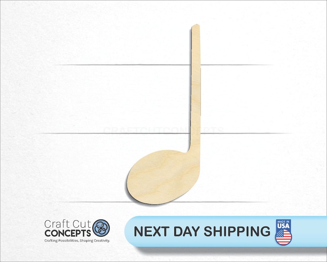 Quarter Note - Laser Cut Unfinished Wood Cutout Craft Shapes - Etsy