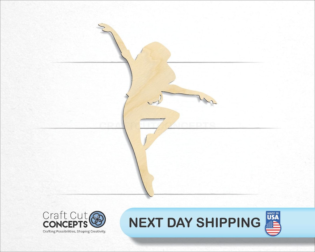 Female Dancer - Laser Cut Unfinished Wood Cutout Craft Shapes - Etsy