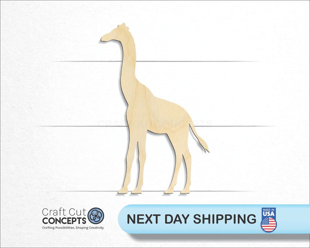 Giraffe - Laser Cut Unfinished Wood Cutout Craft Shapes - Etsy
