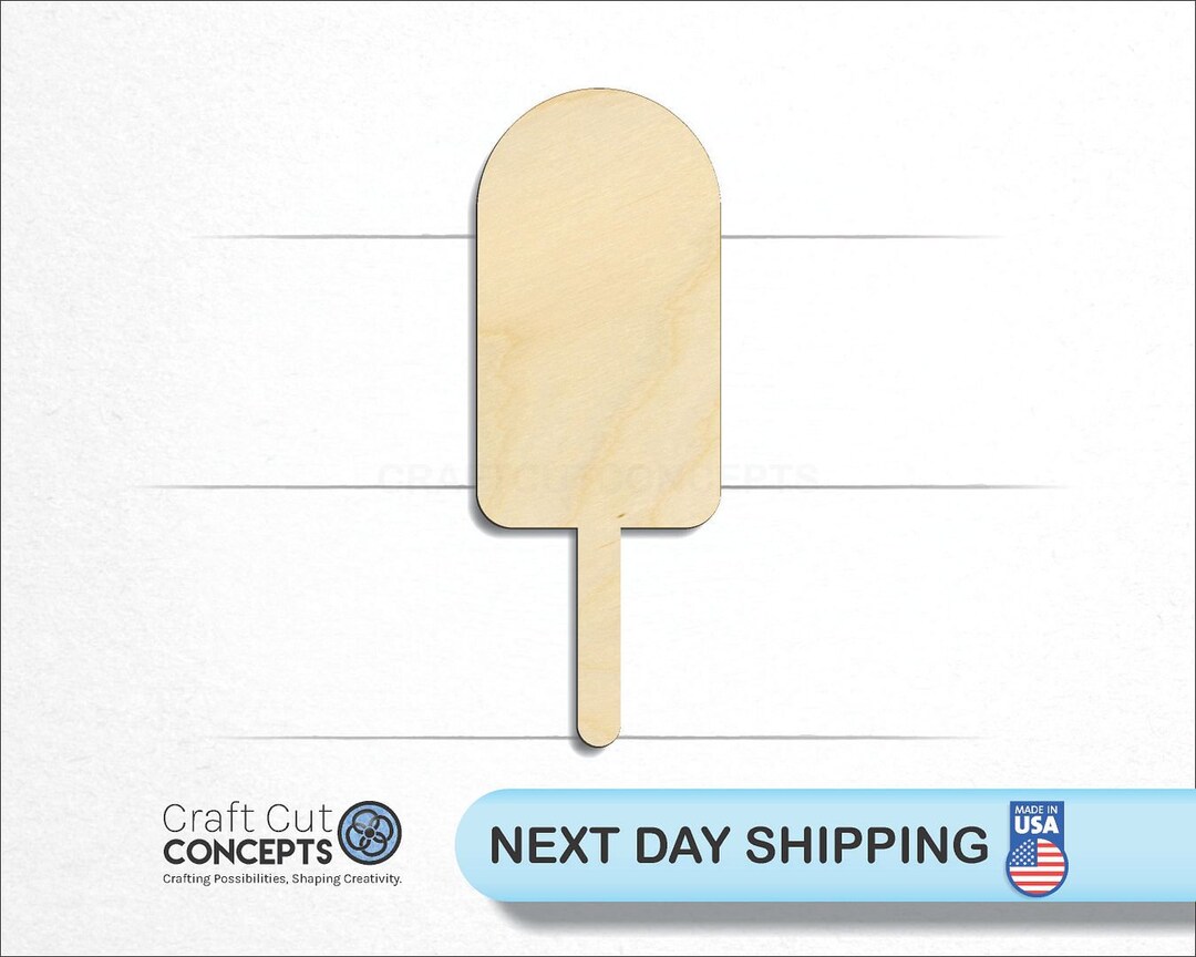 Popsicle Shape - Laser Cut Unfinished Wood Cutout Craft Shapes - Etsy