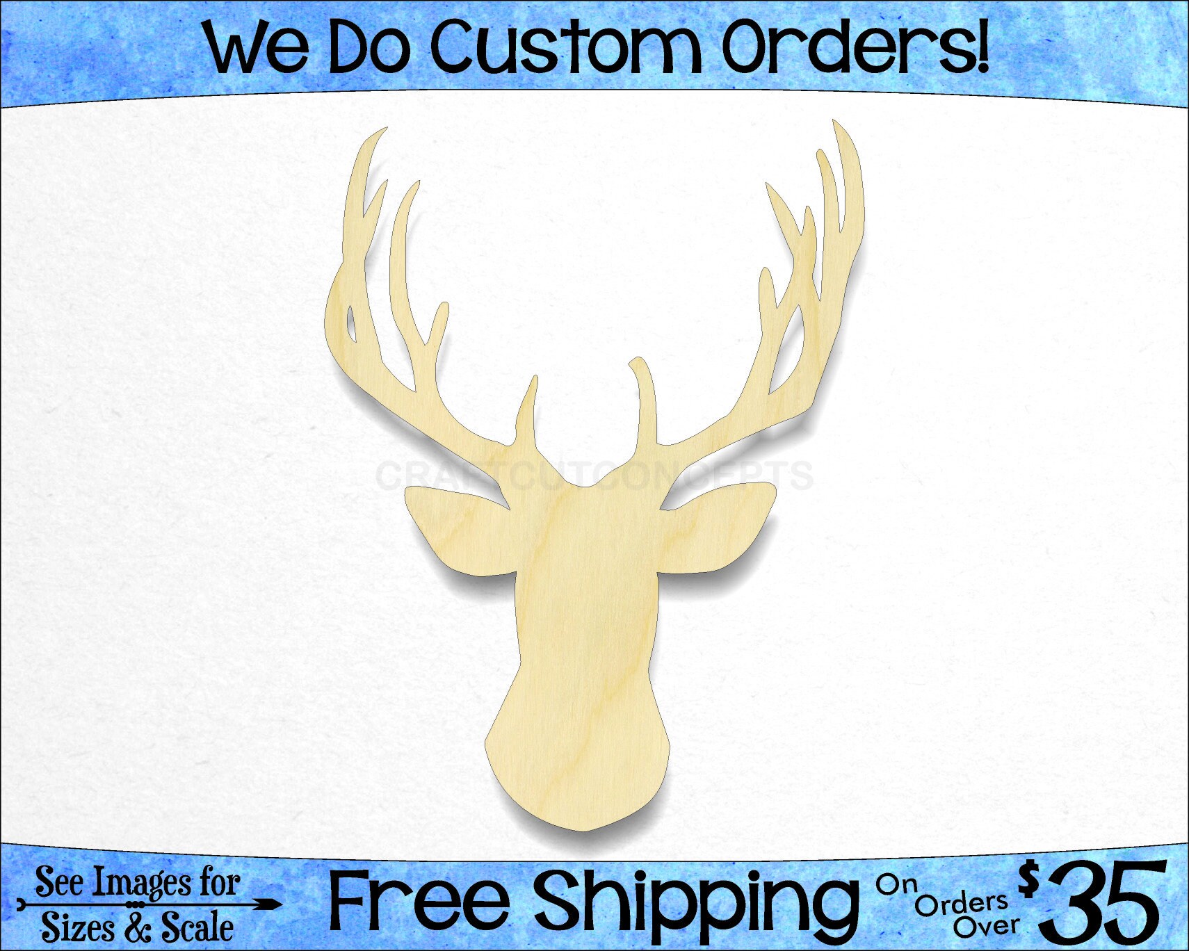 Deer Head Laser Cut Multiple Sizes - Etsy