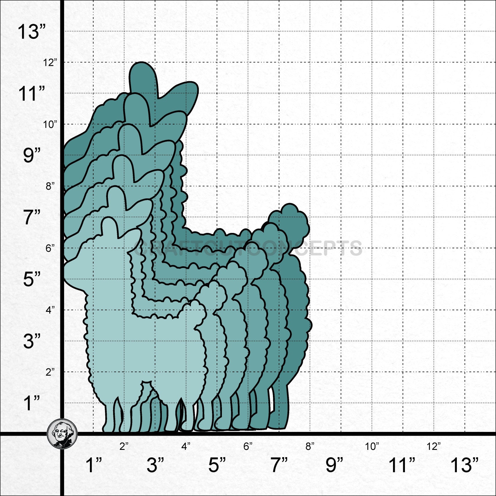 Alpaca Lama Shape Paint by Line Farm Barn Large & Small - Etsy