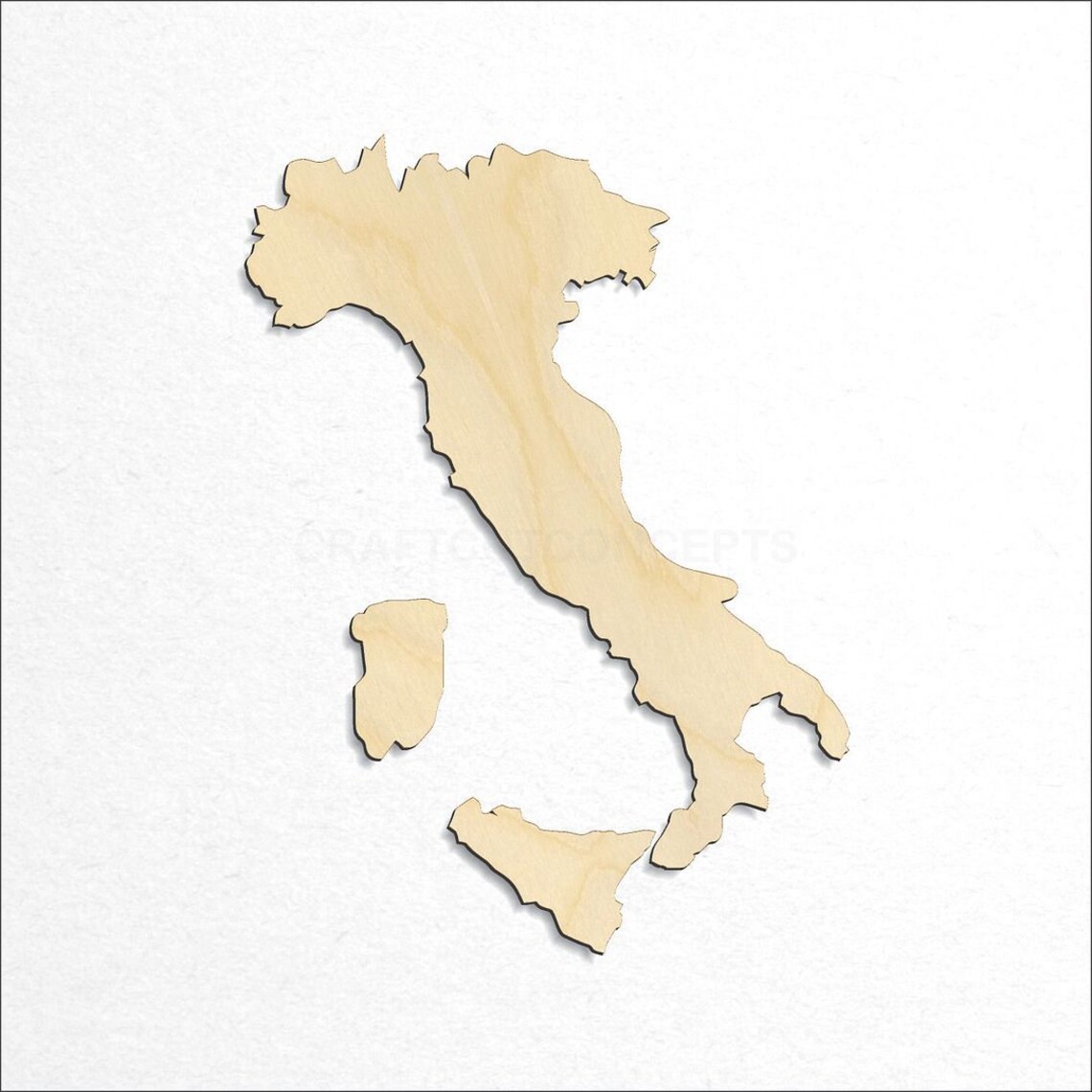 Italy - Laser Cut Unfinished Wood Cutout Craft Shapes - Etsy