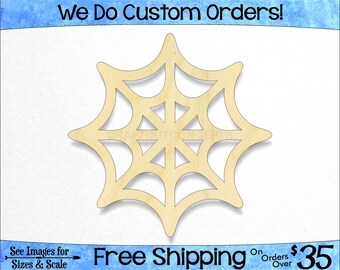 Spider Web Laser Cut Out Unfinished Wood Shape Craft Supply - Etsy