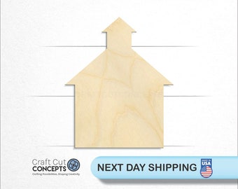 Church Building Laser Cut Out Unfinished Wood Shape Craft Supply - Etsy