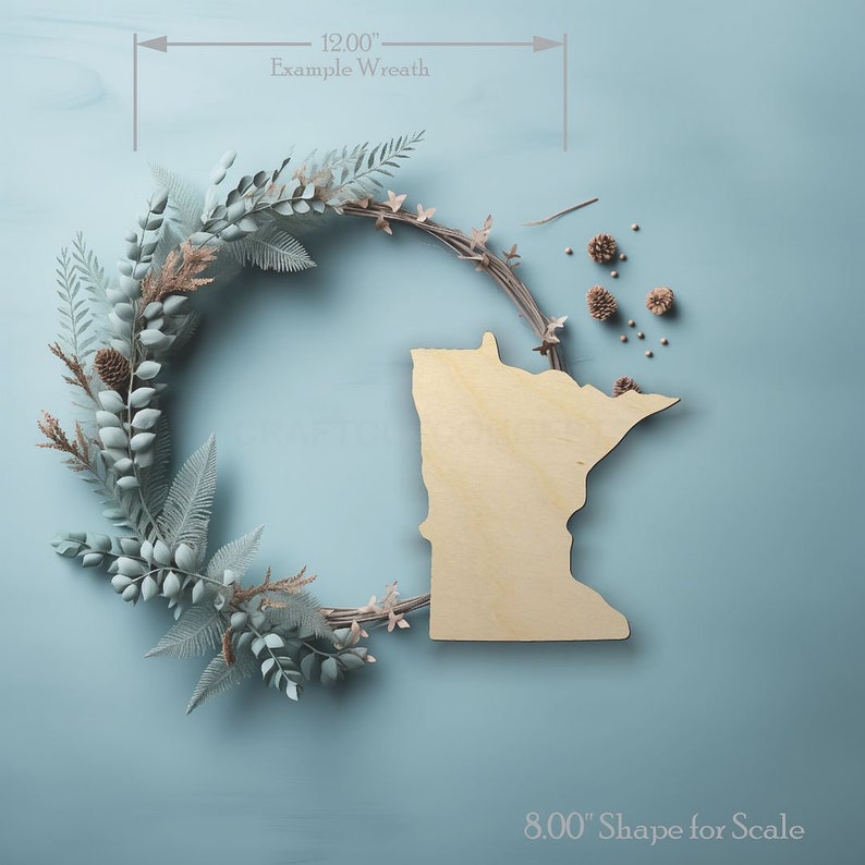 Minnesota MN State Crafty - Laser Cut Unfinished Wood Cutout Craft ...