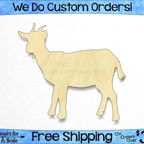 Boer Goat Shape Laser Cut Unfinished Wood Cutout Shapes - Etsy