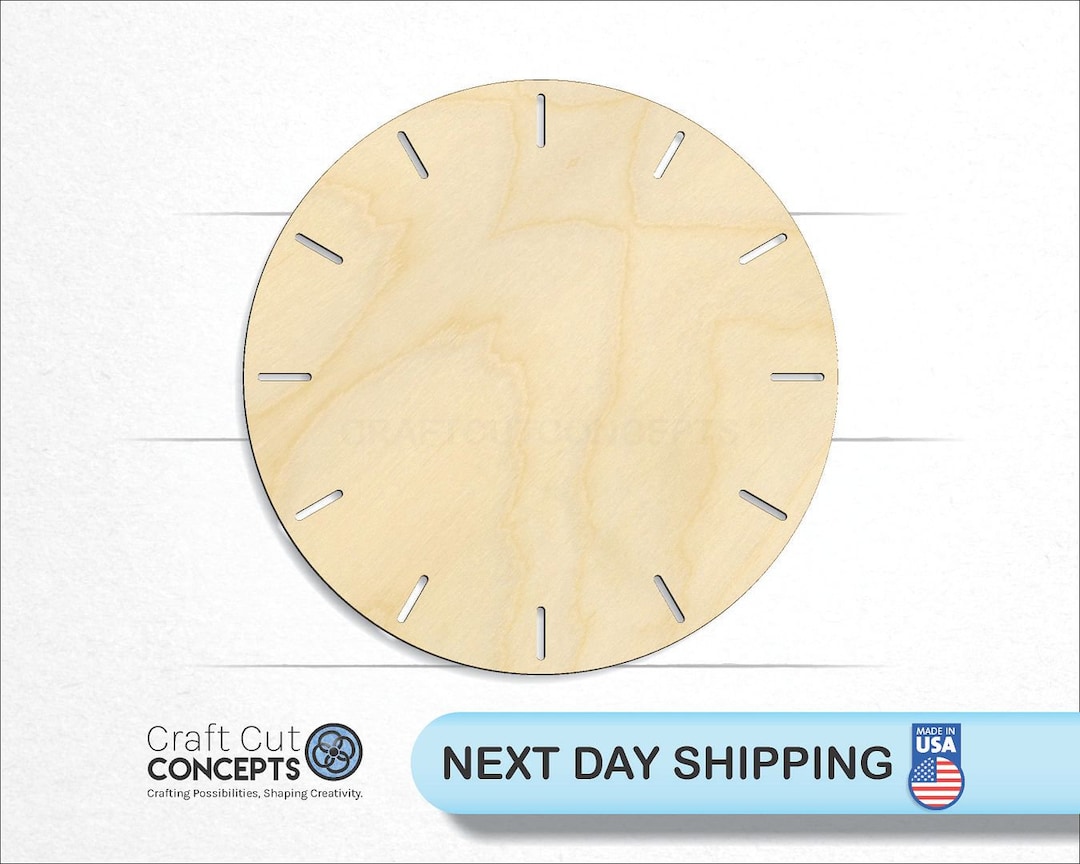 Clock Watch - Laser Cut Unfinished Wood Cutout Craft Shapes - Etsy