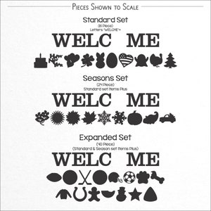 Interchangeable Welcome Sign Craft Kit Large & Small Unfinished Ready ...