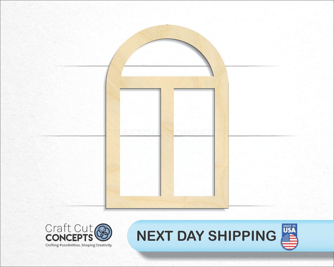 House Window - Laser Cut Unfinished Wood Cutout Craft Shapes - Etsy