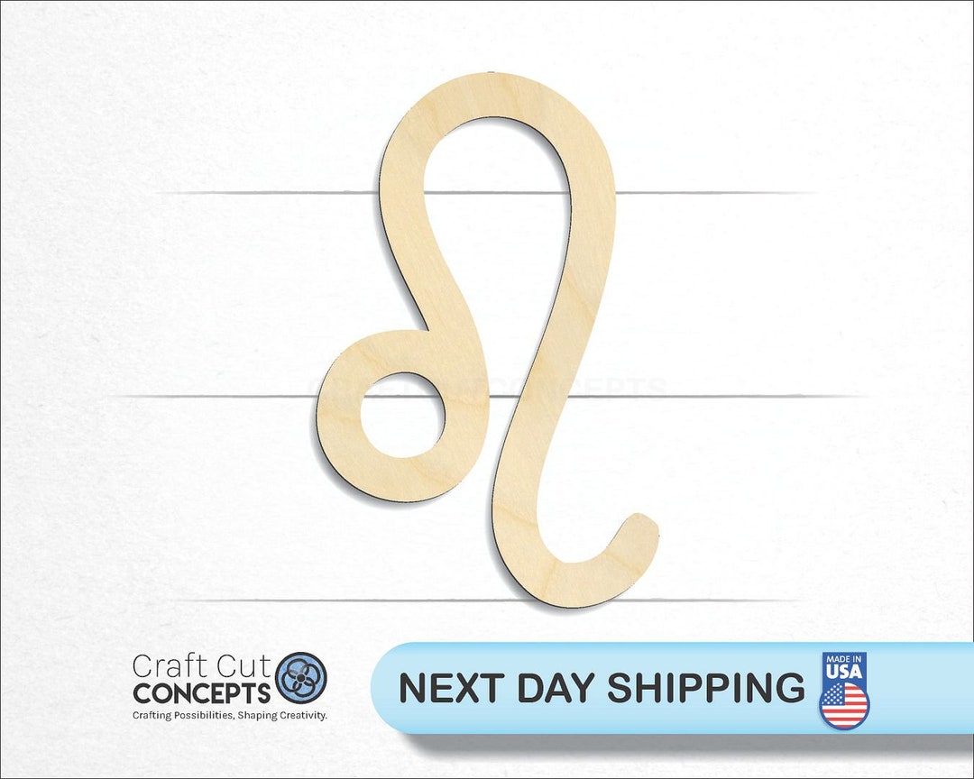 Leo Zodiac Sign - Laser Cut Unfinished Wood Cutout Craft Shapes - Etsy