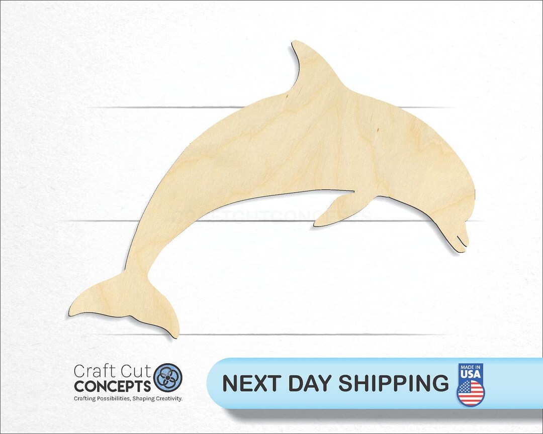 Bottle Nose Dolphin - Laser Cut Unfinished Wood Cutout Craft Shapes - Etsy