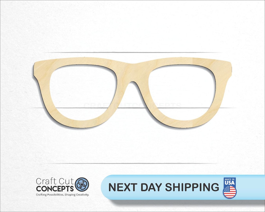 Eye Glasses - Laser Cut Unfinished Wood Cutout Craft Shapes - Etsy