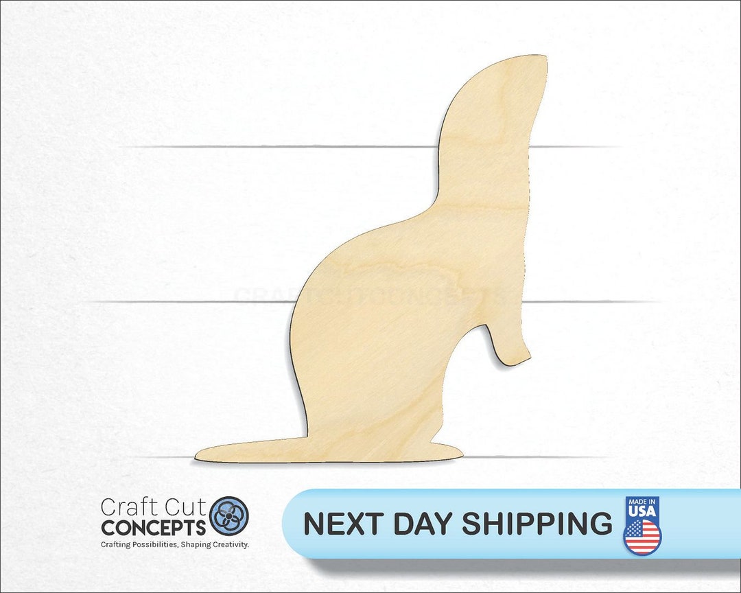 Standing Ferret - Laser Cut Unfinished Wood Cutout Craft Shapes - Etsy