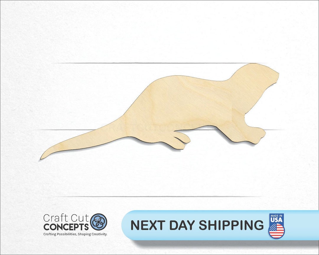 Otter - Laser Cut Unfinished Wood Cutout Craft Shapes - Etsy