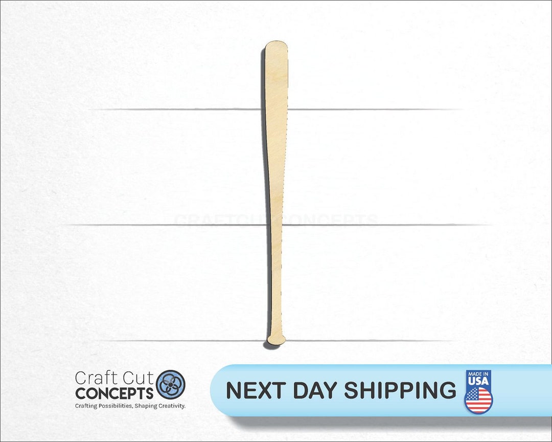 Baseball Bat - Laser Cut Unfinished Wood Cutout Craft Shapes - Etsy