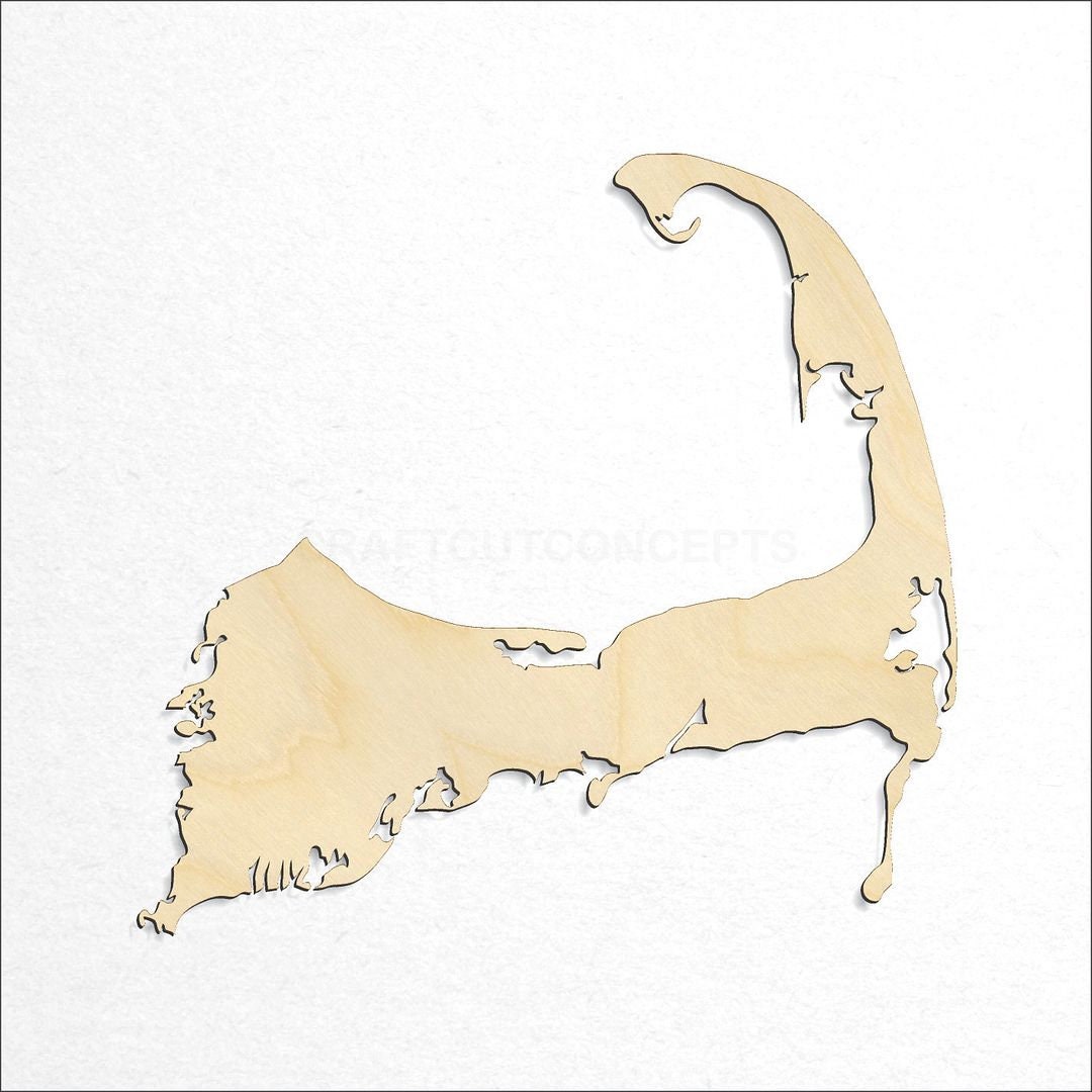Cape Cod Massachusetts - Laser Cut Unfinished Wood Cutout Craft Shapes ...