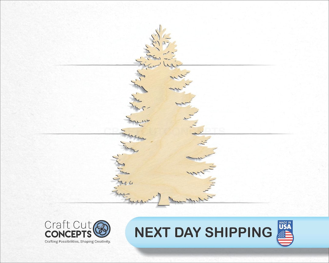 Pine Tree - Laser Cut Unfinished Wood Cutout Craft Shapes - Etsy