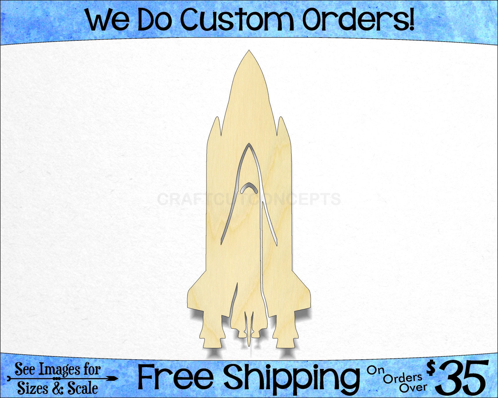 Space Shuttle Rocket Ship Shape Large & Small Pick Size - Etsy