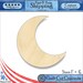 Crescent Moon Large & Small Pick Size Laser Cut Unfinished Wood Cutout ...