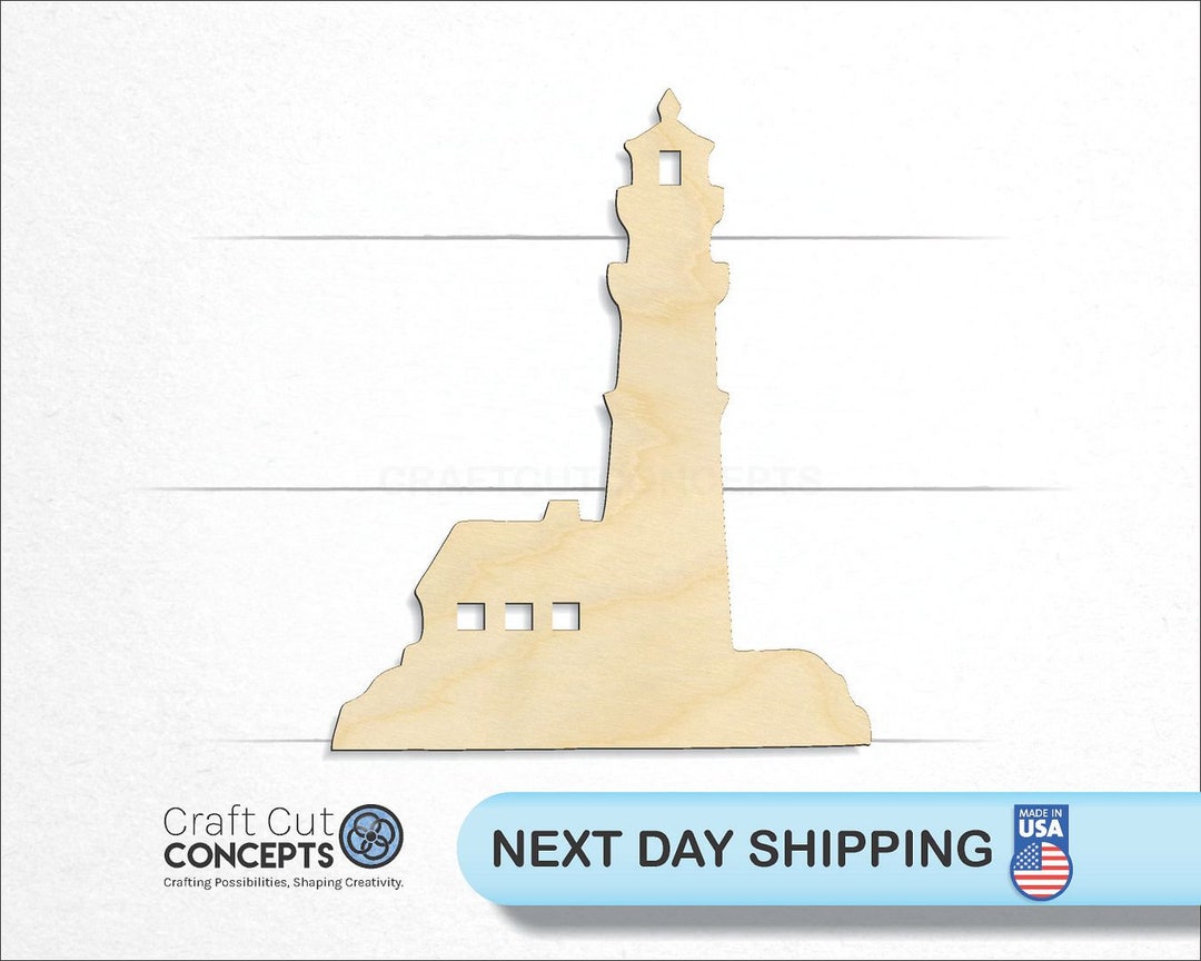 Light House - Laser Cut Unfinished Wood Cutout Craft Shapes - Etsy