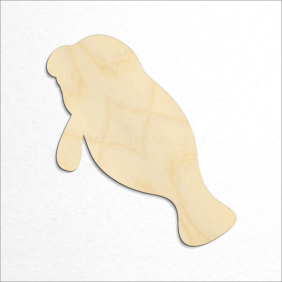 Cute Manatee Seal - Laser Cut Unfinished Wood Cutout Craft Shapes - Etsy