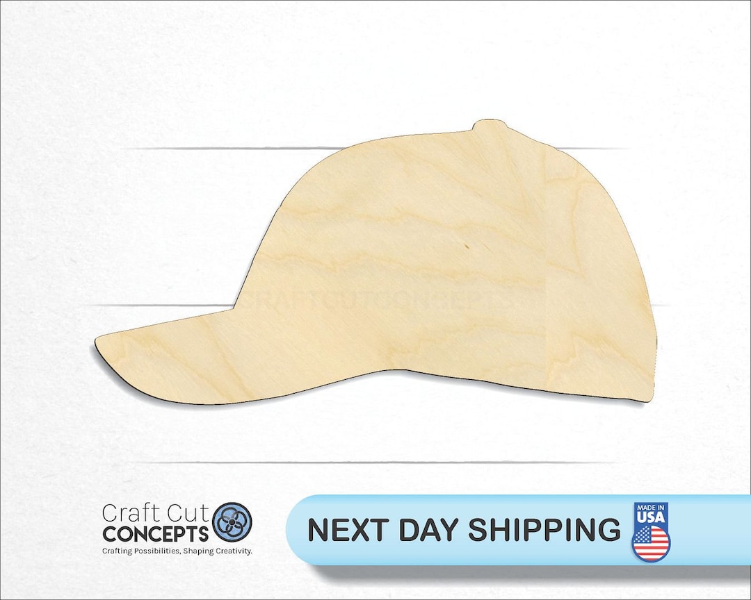 Baseball Cap - Laser Cut Unfinished Wood Cutout Craft Shapes - Etsy