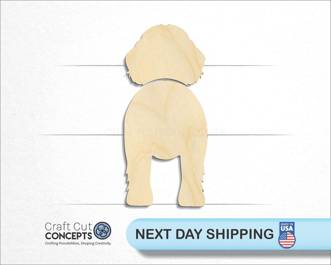 Newfoundland Dog Front Back Silhouette - Laser Cut Unfinished Wood ...